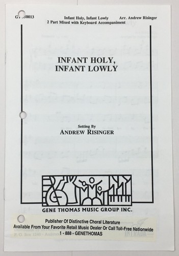 Infant Holy Infant Lowly 2 Part Mixed Voice Chorus Choral Keyboard ...