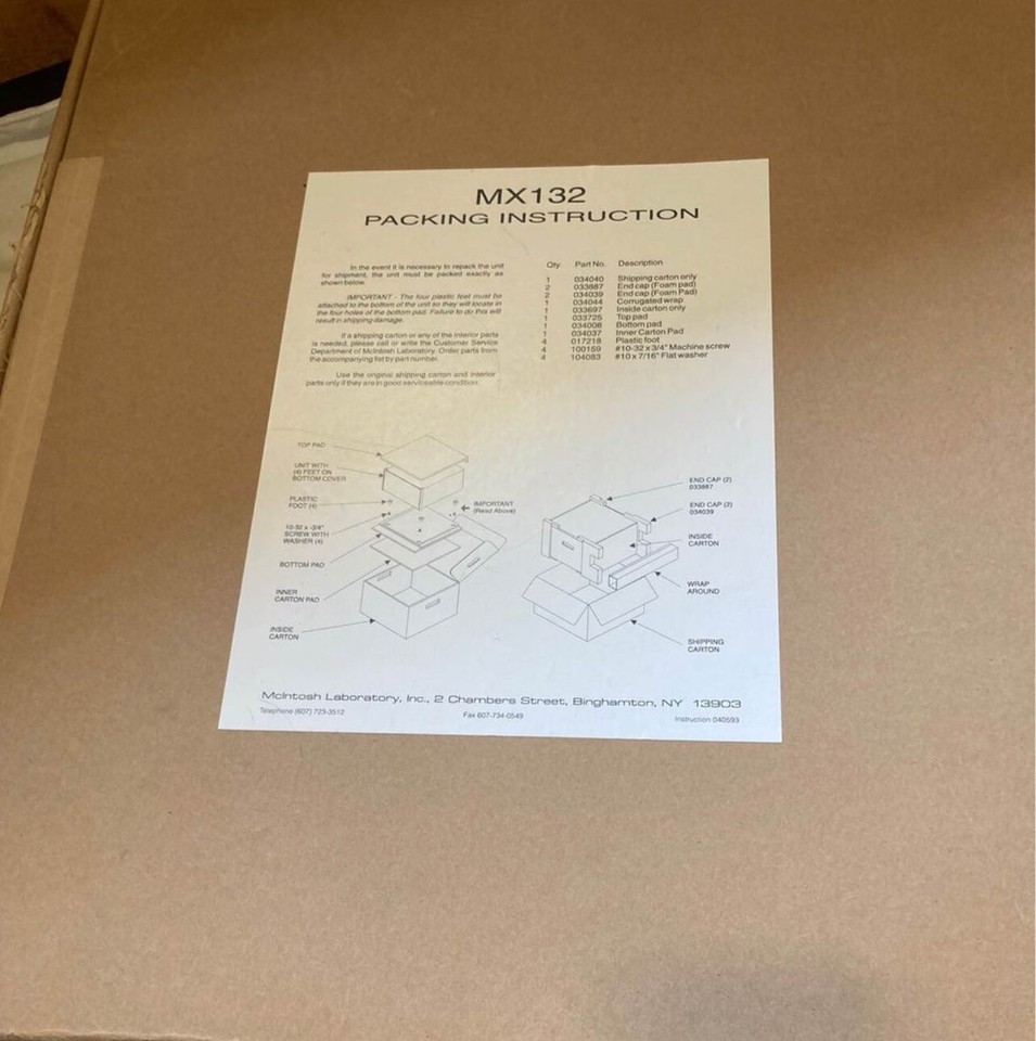 McIntosh MX132 A/V Pre-Amp in Mcintosh Box W/Remote | eBay