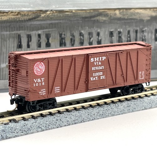 Micro-Trains N Scale 28011 Virginia Truckee Outer Brace Wood Boxcar V&T ...