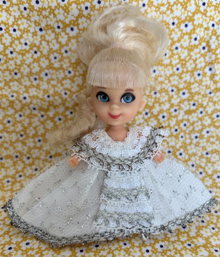 VINTAGE MATTEL 1968 LIDDLE KIDDLES STORYBOOK CINDERIDDLE DOLL BALLGOWN ...
