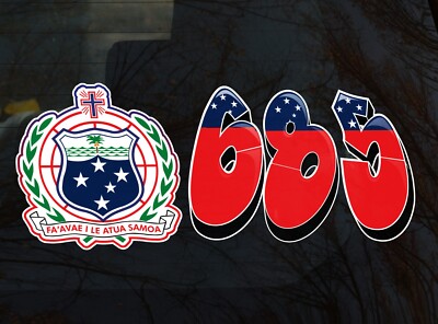 Samoa Coat of arms Grafitti 685 /flags Sticker 340mmx140mm Samoan ...