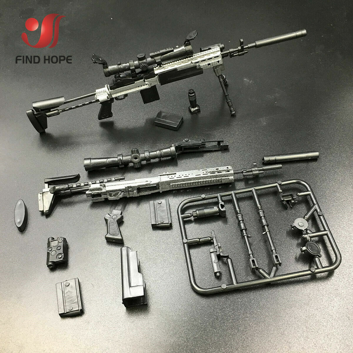 1/6 AWM MK14 DSR PSG-1 SVD TAC Sniper Rifle Weapon Assemble Toy Gun ...