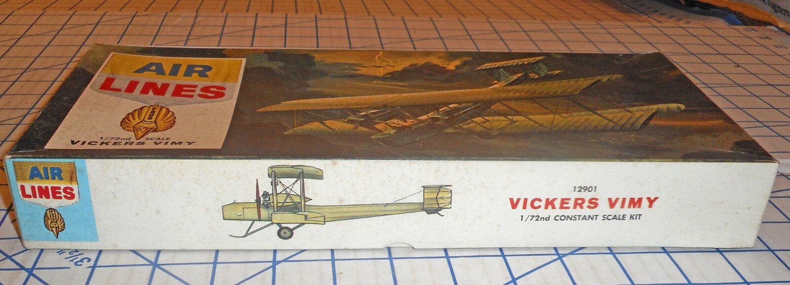 Vintage 1964 Air Lines 1:72 Scale Vickers Vimy WWI Bomber Kit 12901 Complete MIB | eBay