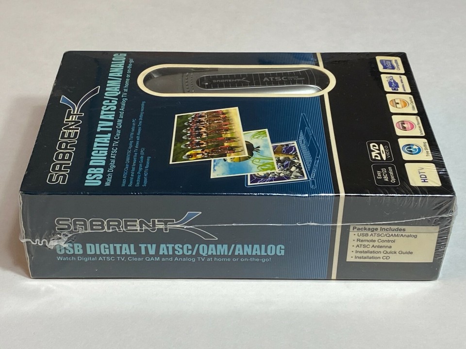 Sabrent USB Digital TV Tuner ATSC/QAM/ANALOG Remote Control Supports ...