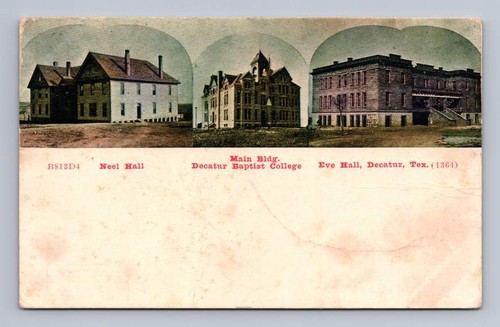 Decatur Baptist College ~ Antique Wise County Multiview Postcard Cover ...