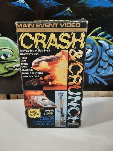 Crash & Crunch VHS Monster Trucks Stock Cars Dragsters SP Version FIERY ...