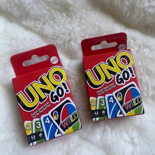 UNO Go! Pocket Sized Cards For On The Go Play Mattel Games (Bundle of 2 ...