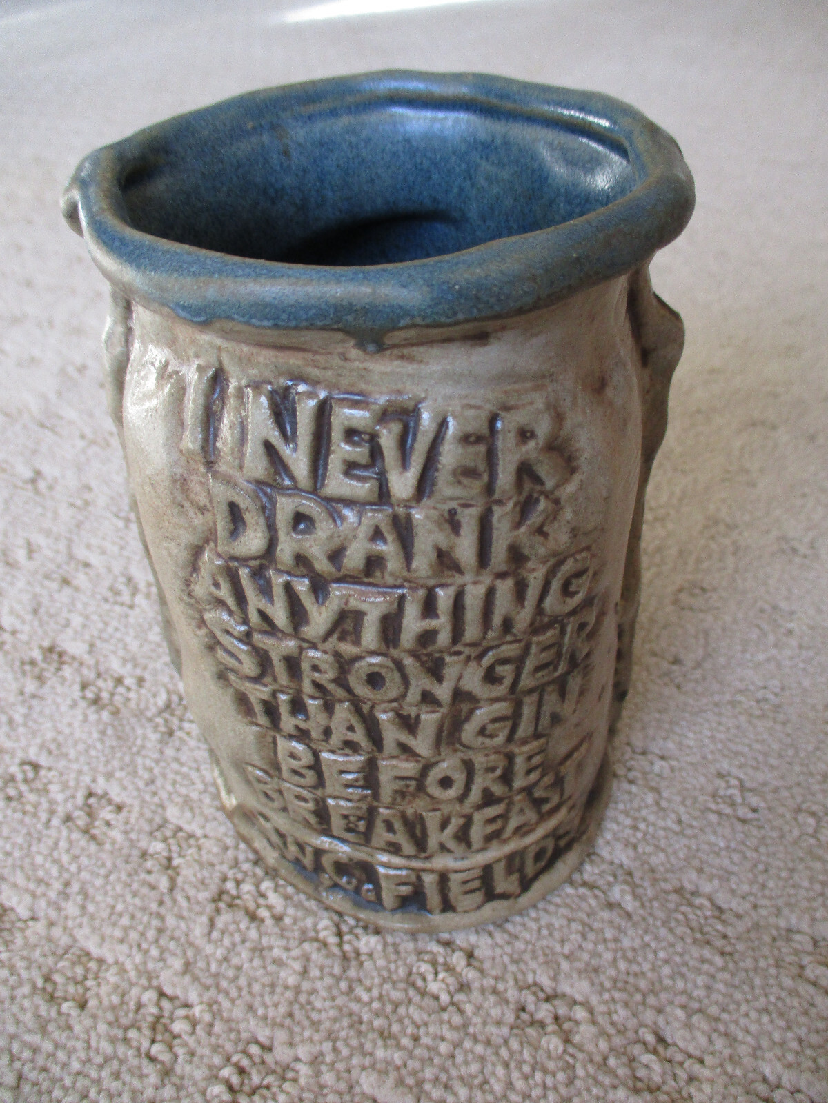 Jim Rumph Vintage 1971 W.C. Fields Ugly Mug Pottery Tankard Beer Face ...