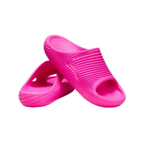 Crocs Unisex Mellow Recovery Texture Slides - Pink Crush | eBay Australia