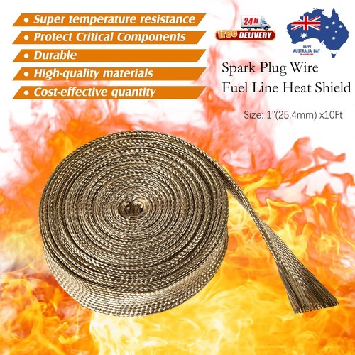 Spark Plug Wire Fuel Line Heat Shield 10ft x 1"ID Heat Shielding Heat ...