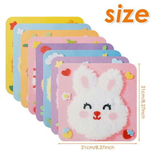 8Pcs Animal Sewing Craft Kit Cartoon Animal Sewing Pack Fun and tyhhX ...