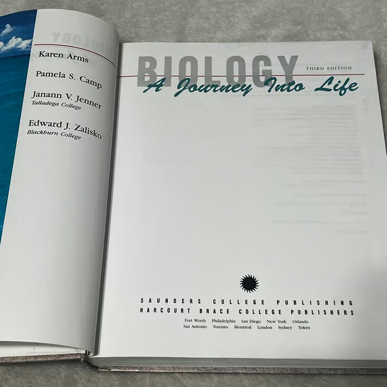 Biology The Journey Into Life Textbook 3rd Edition Karen Arms 1994 | eBay