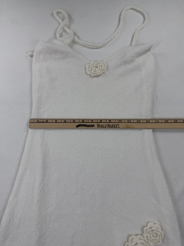 SHEIN Beige Maxi Slit Cover Up Dress M Halter Open Back Flowers Resort ...