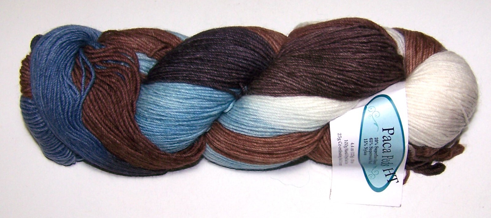 1 Skein PACA Hand Dyed Superwash Wool Alpaca sock yarn #636 WINTERWOODS ...