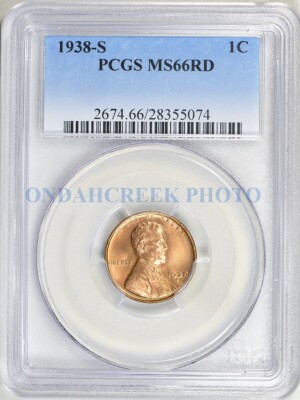 1938-S Lincoln Cent PCGS MS-66 RD FS-502 RPM #2 Stage A | eBay