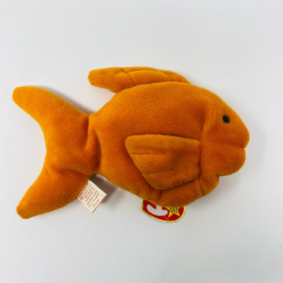 Ty Beanie Babies Collection GOLDIE Plush Toy Stuffed Goldfish Vintage ...