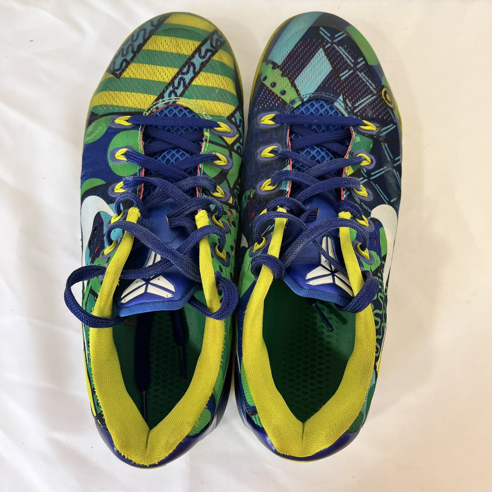 Nike Kobe IX 9 EM Low Brazil Game Royal Green Shoes Size 8 World Cup ...