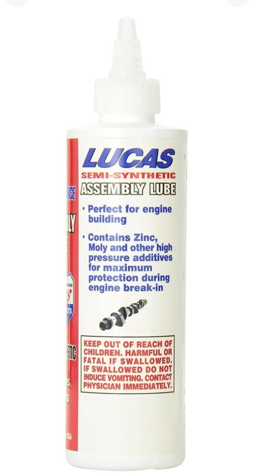 Lucas 8oz 236ml Engine Build Bearing Crank Cam Assembly Lubricant Lube ...