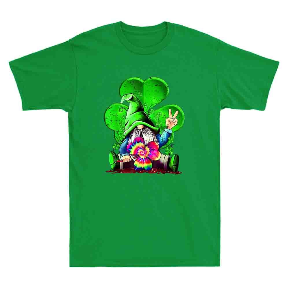 Gnome Tie Dye Shamrock St Patrick´s Day Funny Gnome Meme Vintage Men's ...