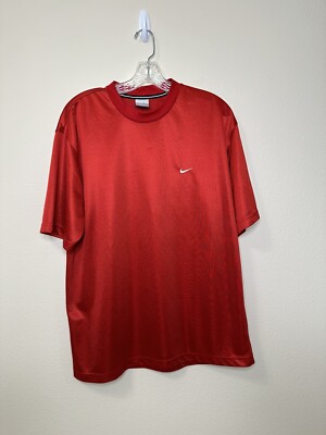 MENS NIKE T SHIRT. SIZE LARGE. Mesh Red Athletic Shirt | eBay