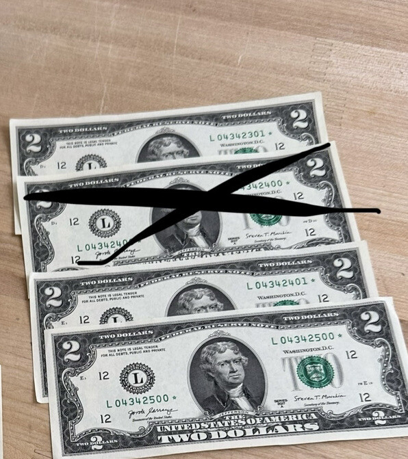 NEW ⭐️ 2017A STAR NOTE ⭐️ $2 DOLLAR BILL L UNCIRCULATED 1.2M ONLY 1 ...