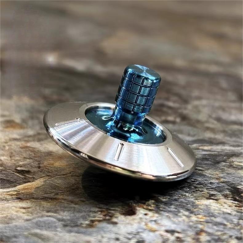Titanium Stainless Steel Spinning Top Gyroscope Gyro Desktop Fidget Toy ...