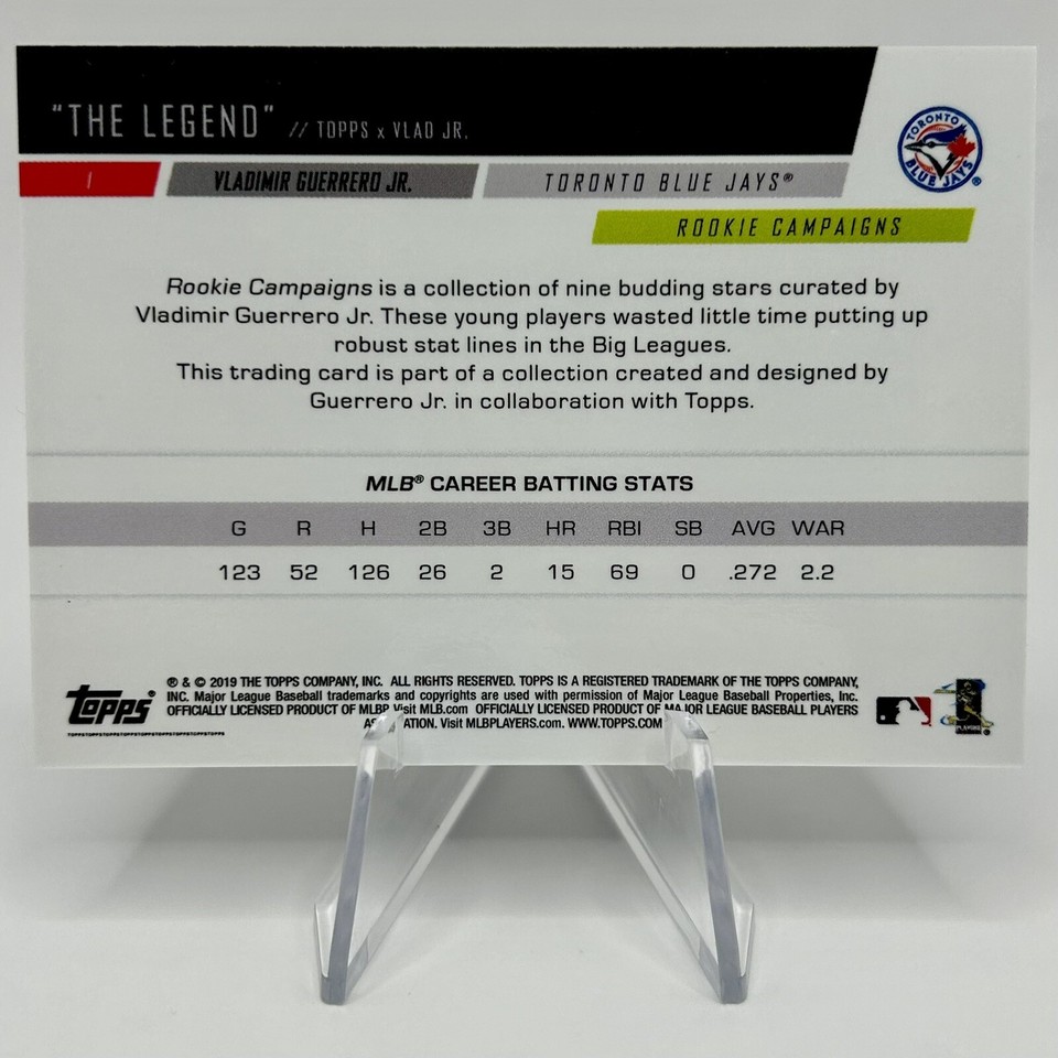 2019 Topps x Vlad Jr. "The Legend" - Vladimir Guerrero Jr. Rookie ...