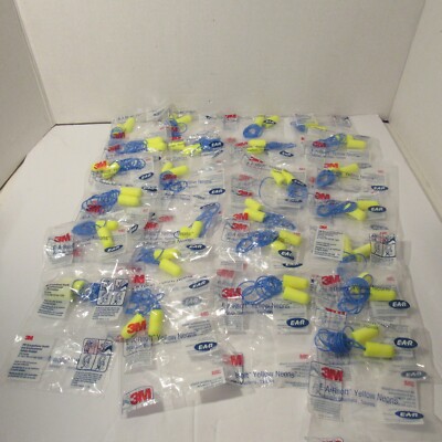 3M E-A-R Soft Yellow Neons Foam Ear Plugs NRR33 33dB 312-1250, 25 Pair ...