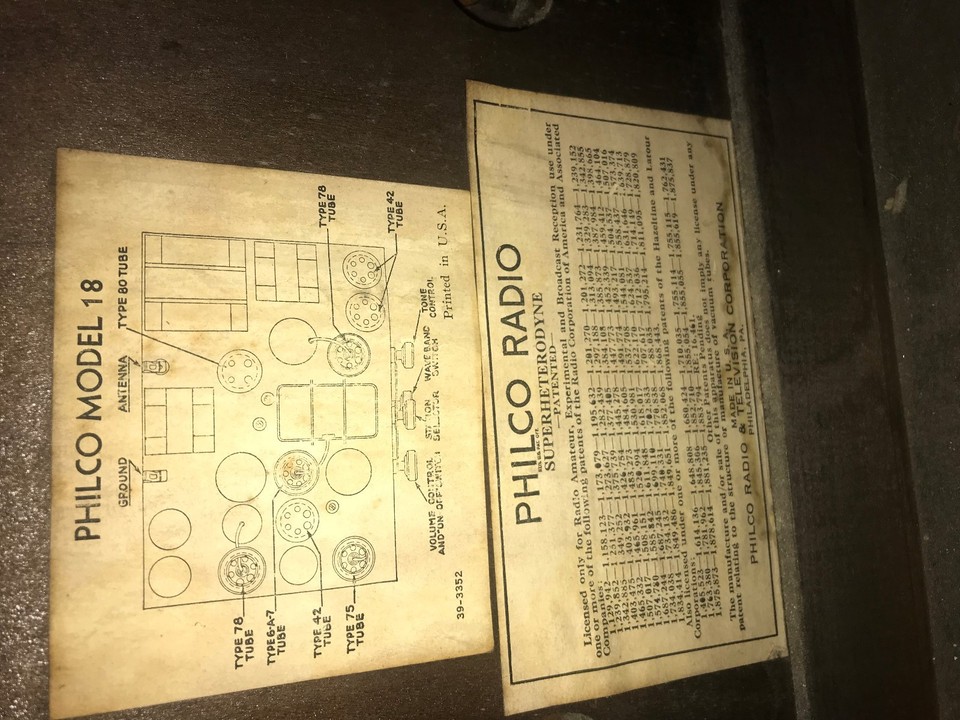 RARE Philco 1930 - 1935 Antique Vintage collectable Console Radio model ...