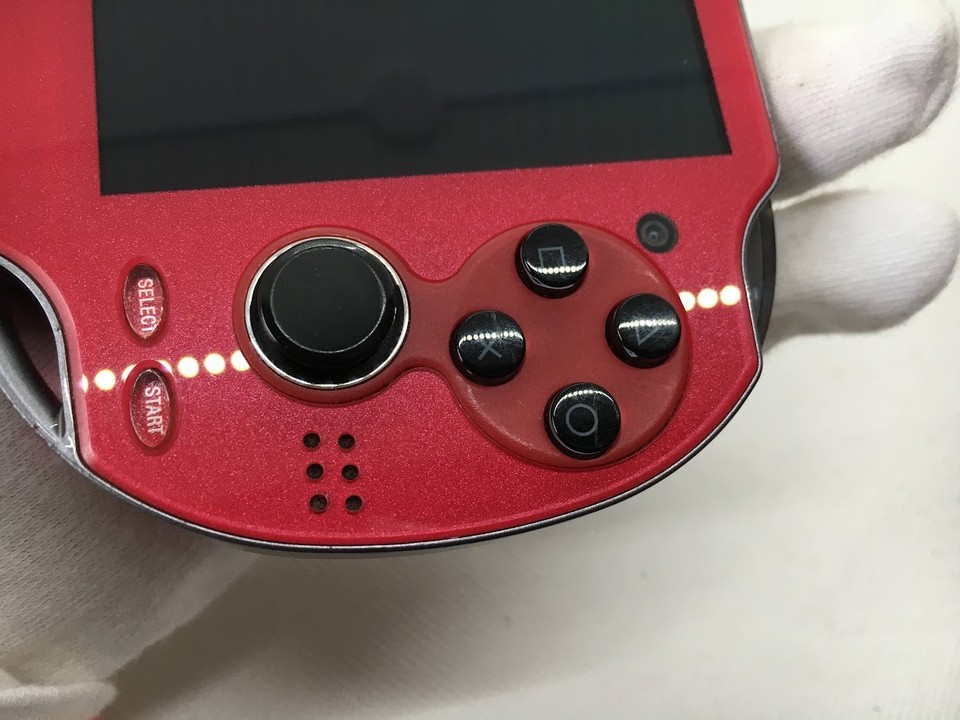 [Exc+] Sony PS Vita w/Charger, Cosmic Red PCH-1000 OLED Wi-fi Console ...