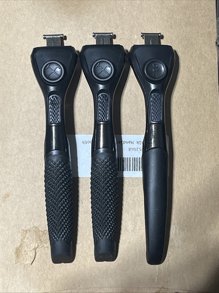 Dollar Shave Club, Club Series Rubber Grip Razor Handles, Black, Pack ...