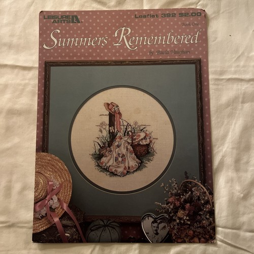 Leisure Arts SUMMERS REMEMBERED Cross Stitch Leaflet Paula Vaughan ...