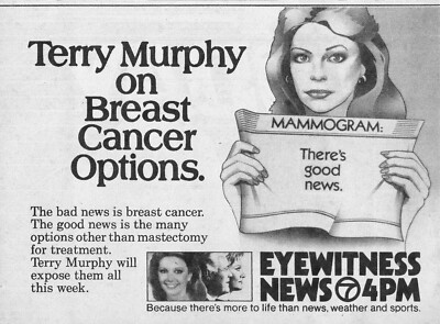 1984 KNBC LOS ANGELES NEWS AD ~ TERRY MURPHY REPORTER on BREAST CANCER ...