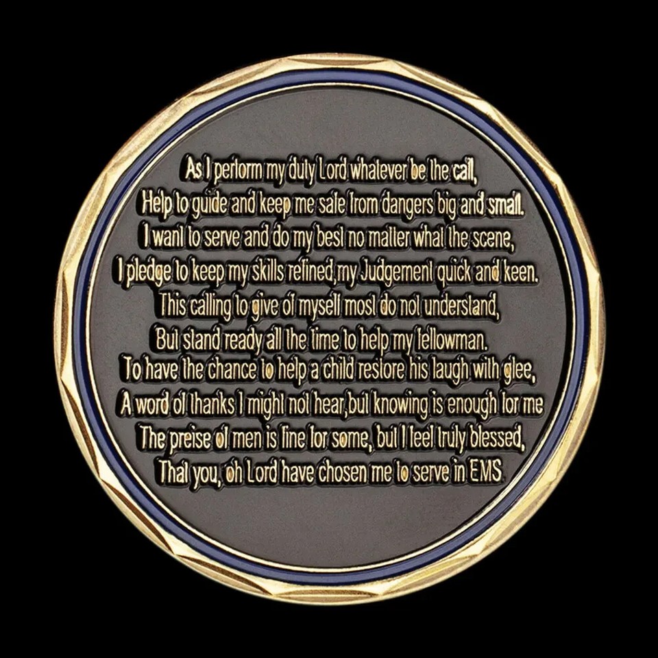 Emergency Medical Services EMS EMT Paramedic Commemorative Challenge ...