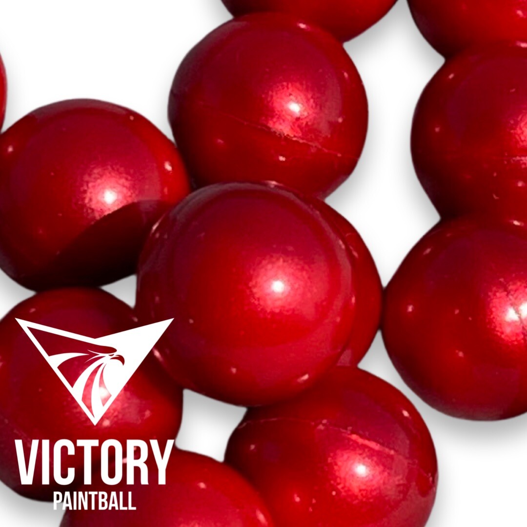 Paintballs .68cal magfed hard Metallic red shell RED Fill x500 | eBay UK