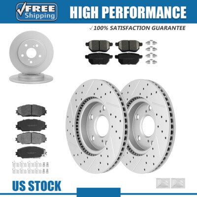 Front & Rear Disc Brake Rotors + Ceramic Brake Pads kit for 2008 - 2015 ...