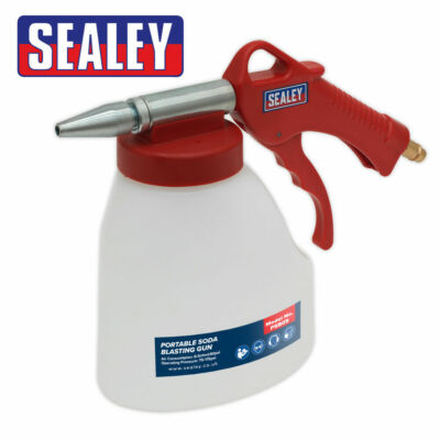 Sealey PSB05 Soda Blasting Gun - Rust Paint Mould Carbon Grease Removal ...