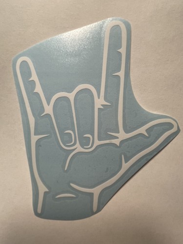 I Love You ASL Hand Sign Vinyl Sticker Decal High Quality Surf Skate ...