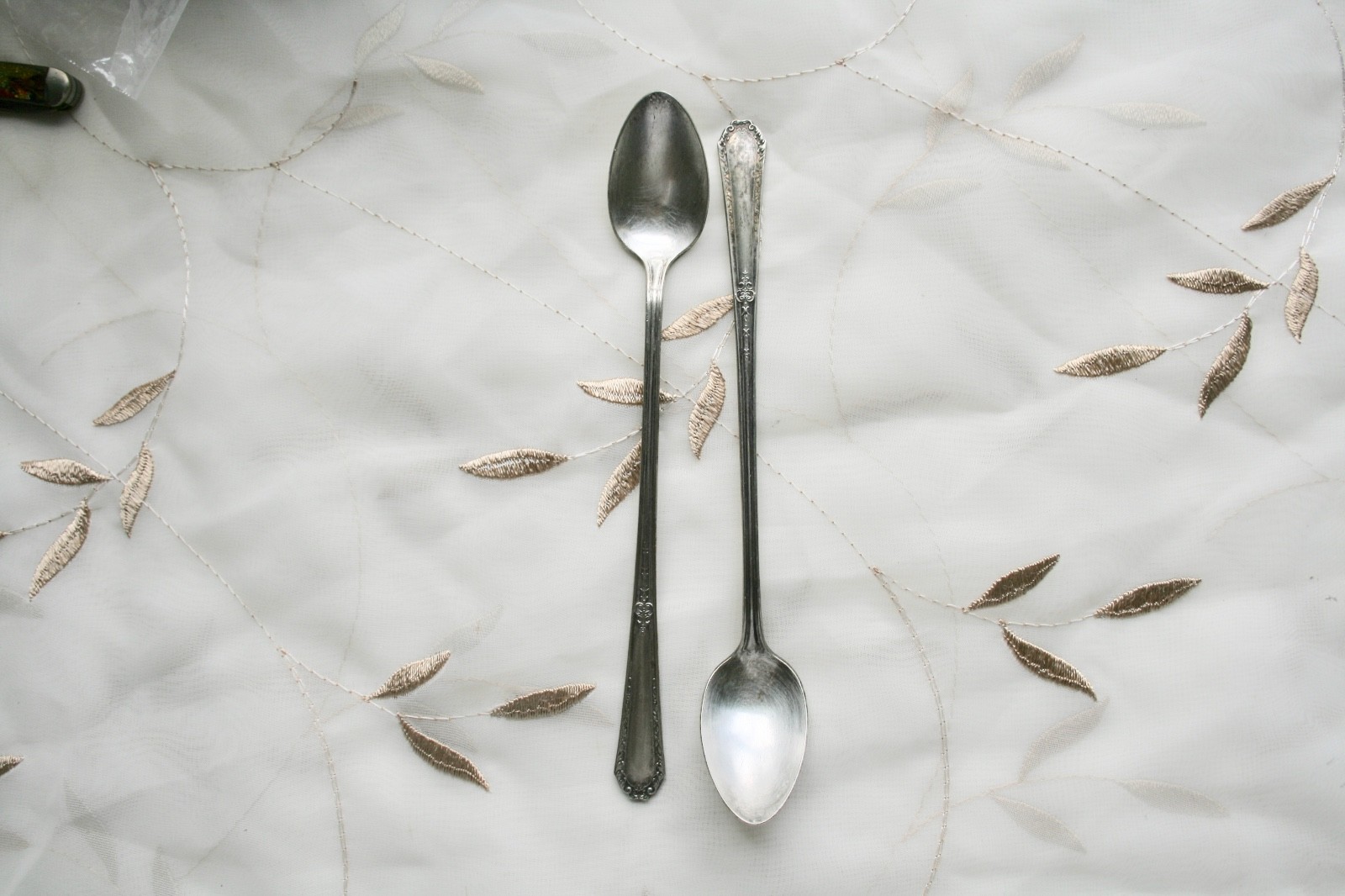 Marianne Silver Plate Iced Tea Spoons,for Parfait Soda Float Spoons Set ...