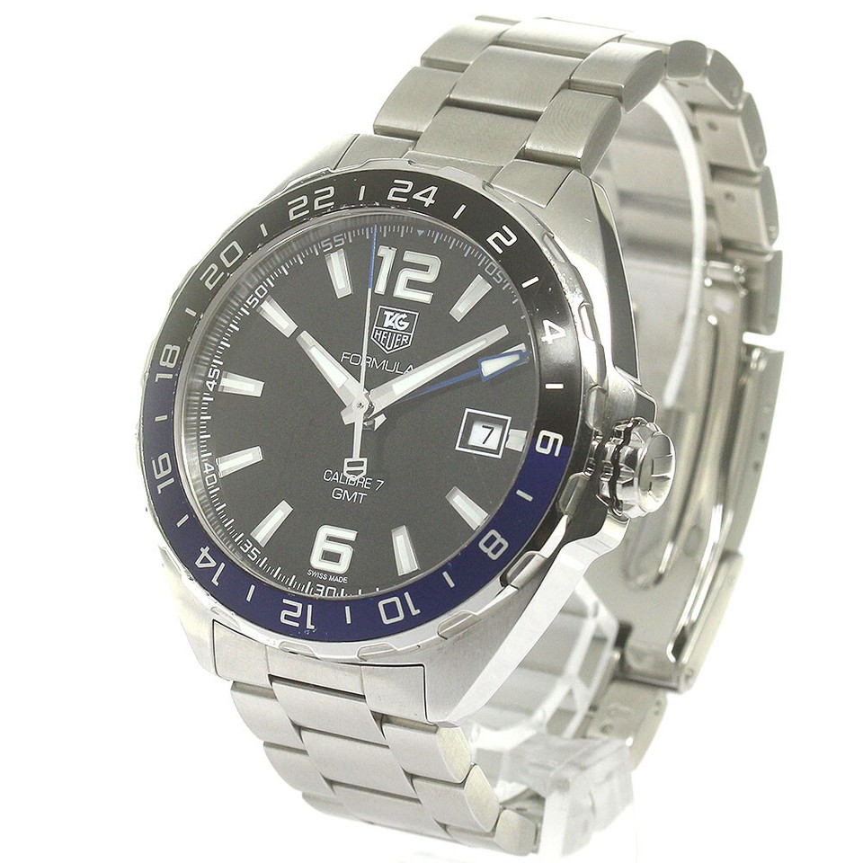 TAG HEUER Formula 1 WAZ211A Caliber 7 GMT Black Dial Automatic Men's_861608 | eBay