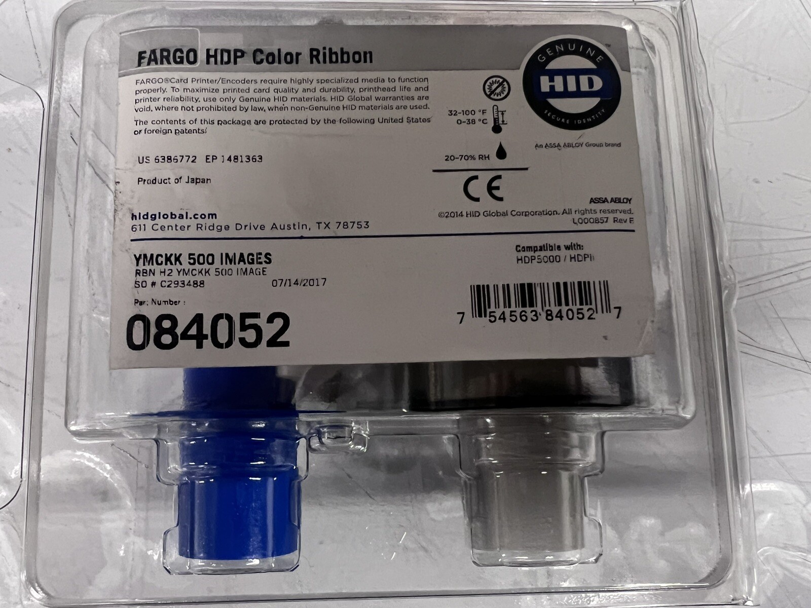 Fargo HDP Color Ribbon 084052 YMCKK 500 Images RBN H2 HDP5000 HDPii | eBay