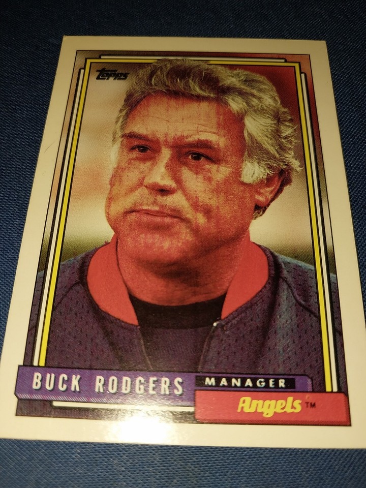 BUCK RODGERS RARE COLOR MISPRINT 1 OF A KIND TOPPS #21 ANGELS BATTING ...