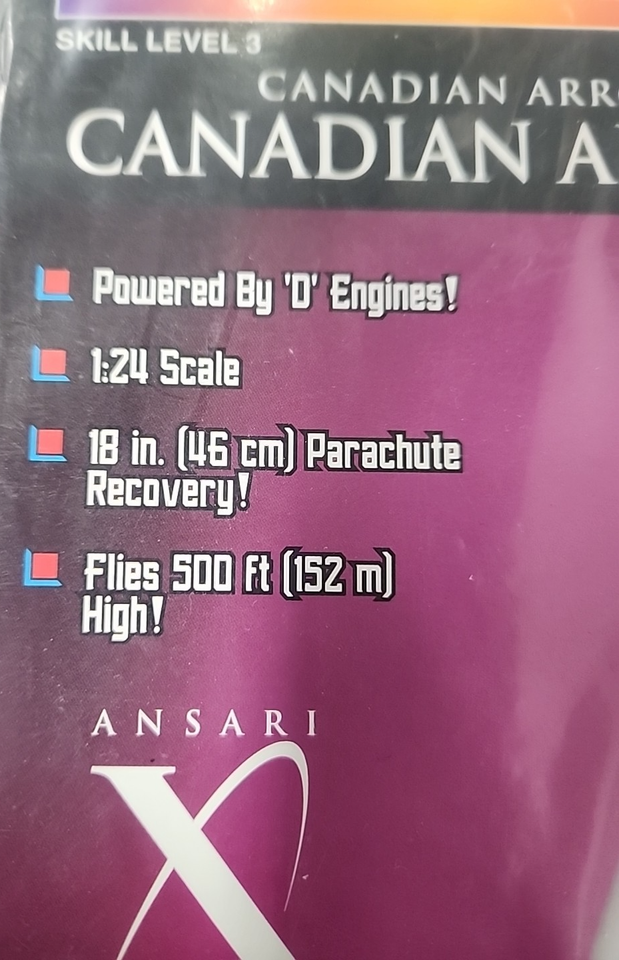 Estes Canadian Arrow #2188 New Flying Model Rocket Free Shipping! No ...