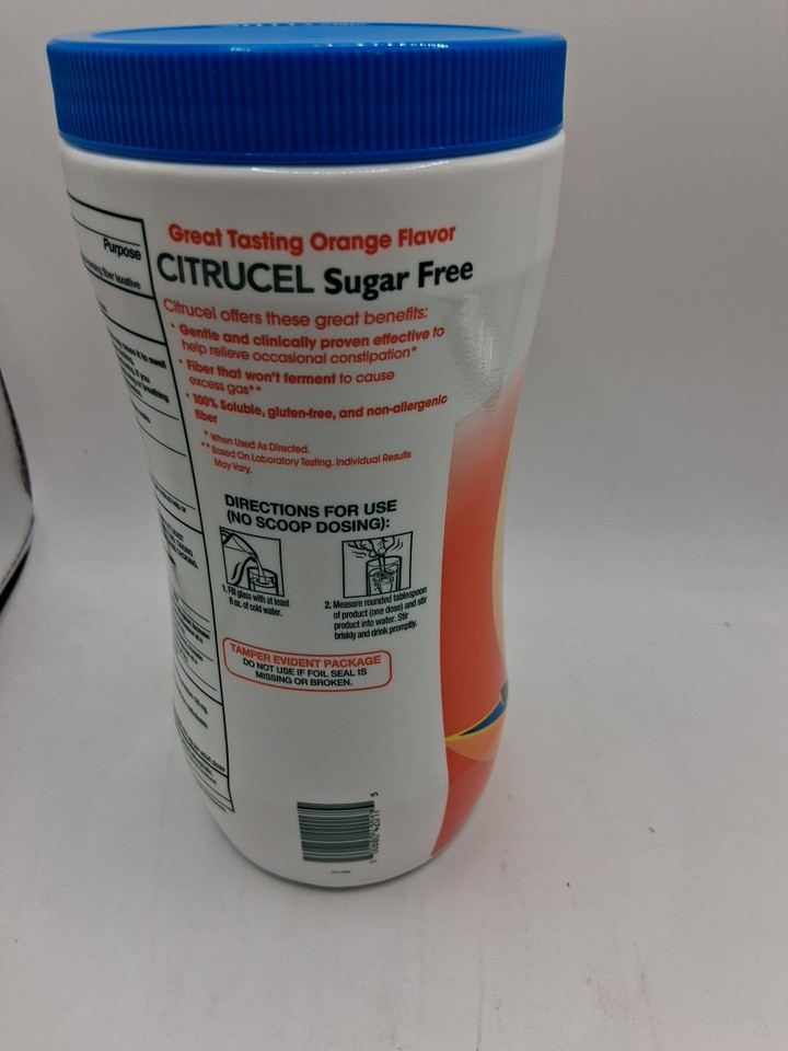 3x Citrucel Sugar Free Fiber Powder For Occasional Constipation Relief ...