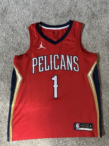 Nike New Orleans Pelicans Jersey Size 48 #1 Zion Williamson Red ...