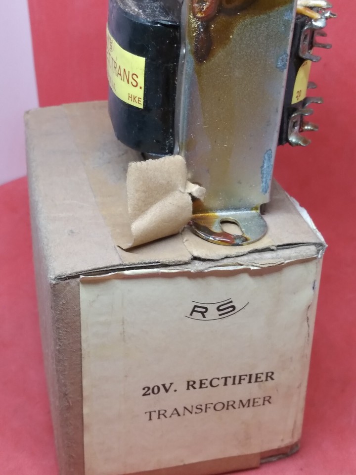 RS 20V RECTIFIER TRANSFORMERN.. NEW ? OLD STOCK VINTAGE RADIO SPARES ...