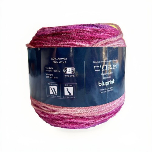 Sprightly Yarn Cake (2) Wool Blend 862yds/400g + Crochet Shawl Pattern ...