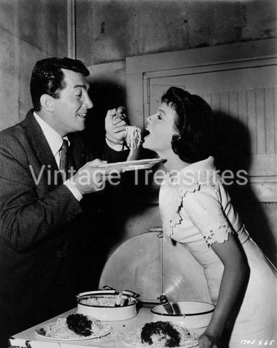 Dean Martin and Anna Maria Alberghetti Eating Pasta Photo Print Poster ...