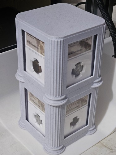 Coin slab stackable display storage for NGC PCGS ANACS CAC 3D printed ...