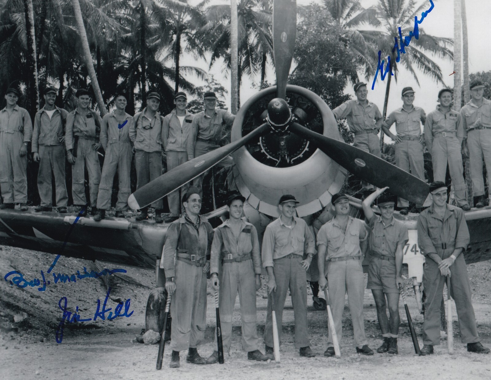 WWII Black Sheep Squadron Pilots USMC VMF-214 COMBO SIGNED 8x10 ...